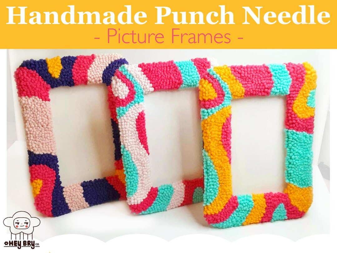 Retro Punch Needle Picture Frame 4x6 Punch Needle Handmade Home Decor ...