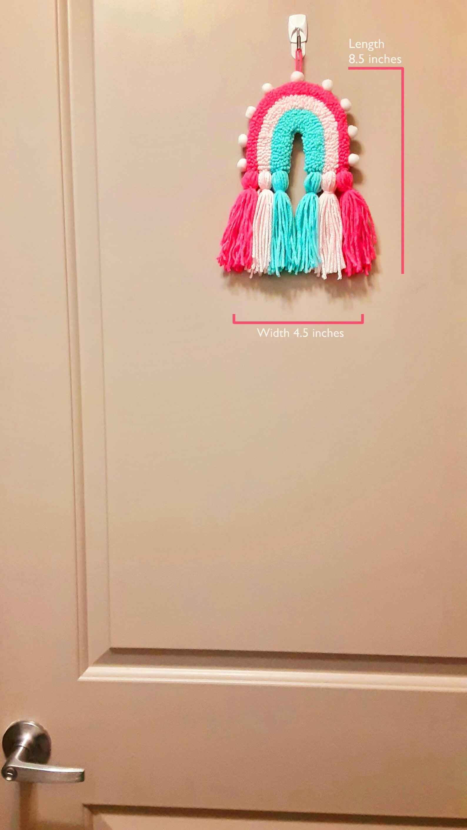Punch Needle Rainbow Wall Hanging Handmade Textured Wall Art Hand ...