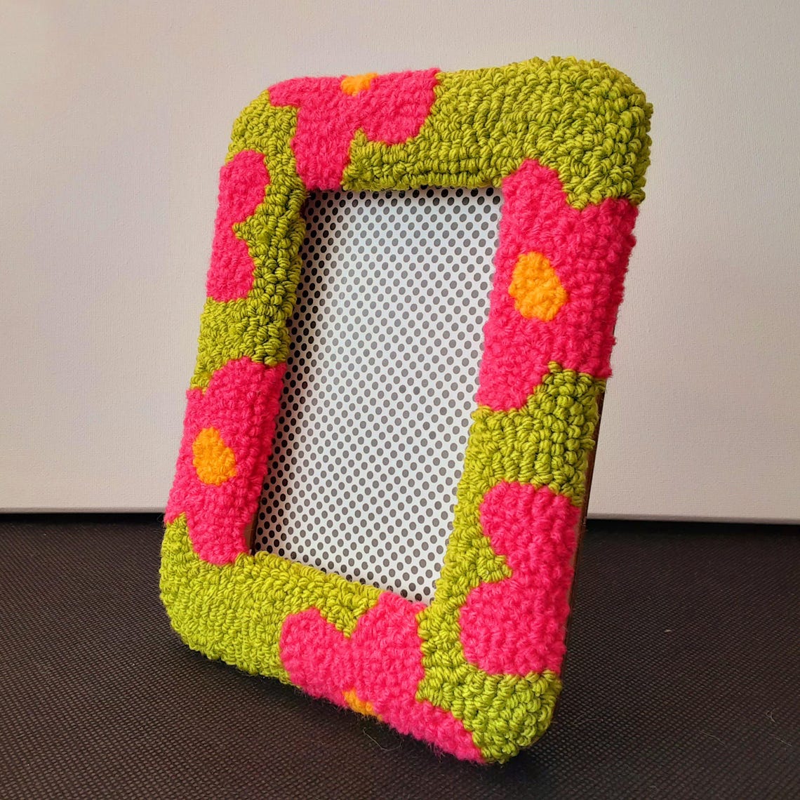 Handmade Punch Needle Picture Frame | Cute Picture Frame | Colorful ...