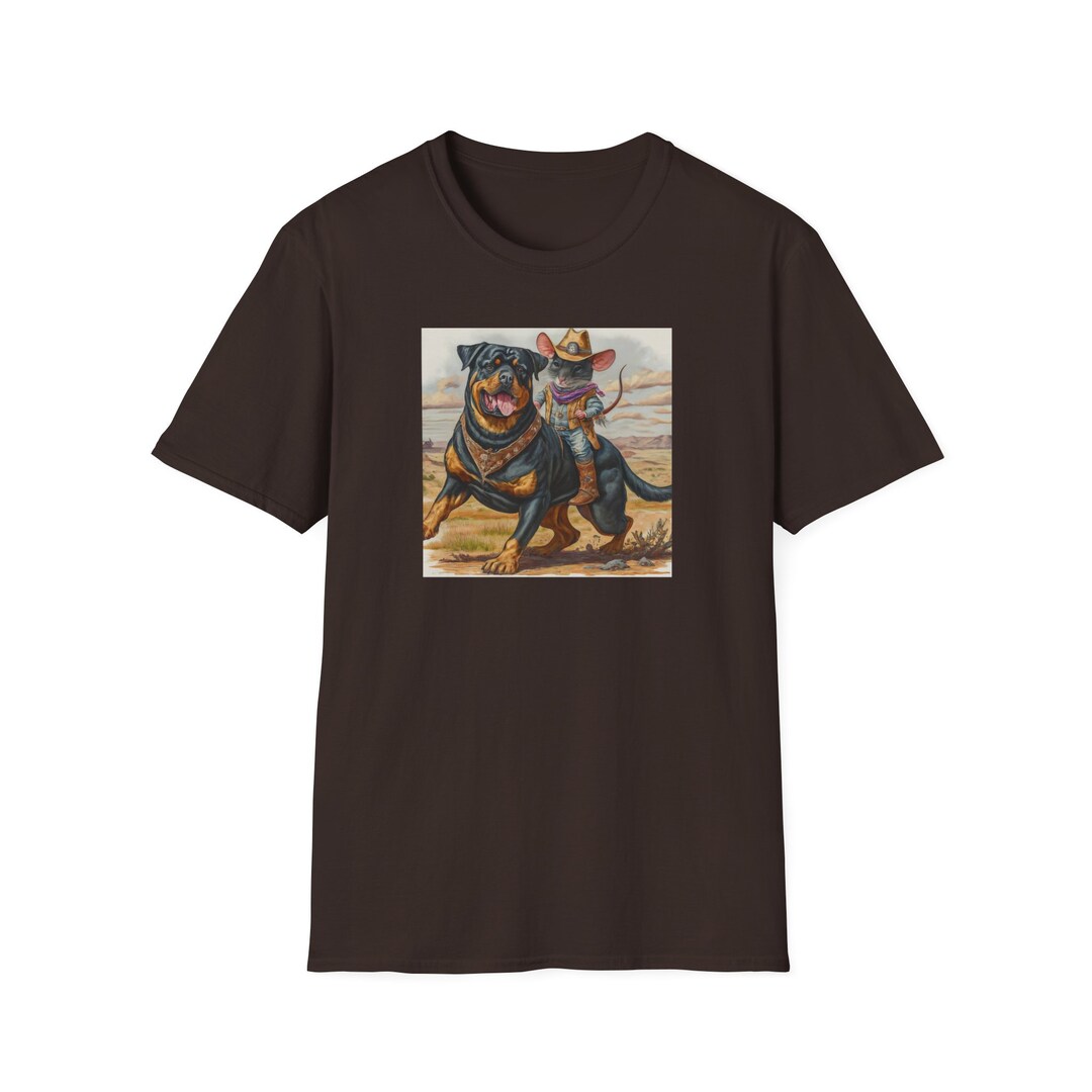 Mouse Riding Rottweiler Cowboy Mouse Rottweiler Shirt Cute Cowboy Mouse ...