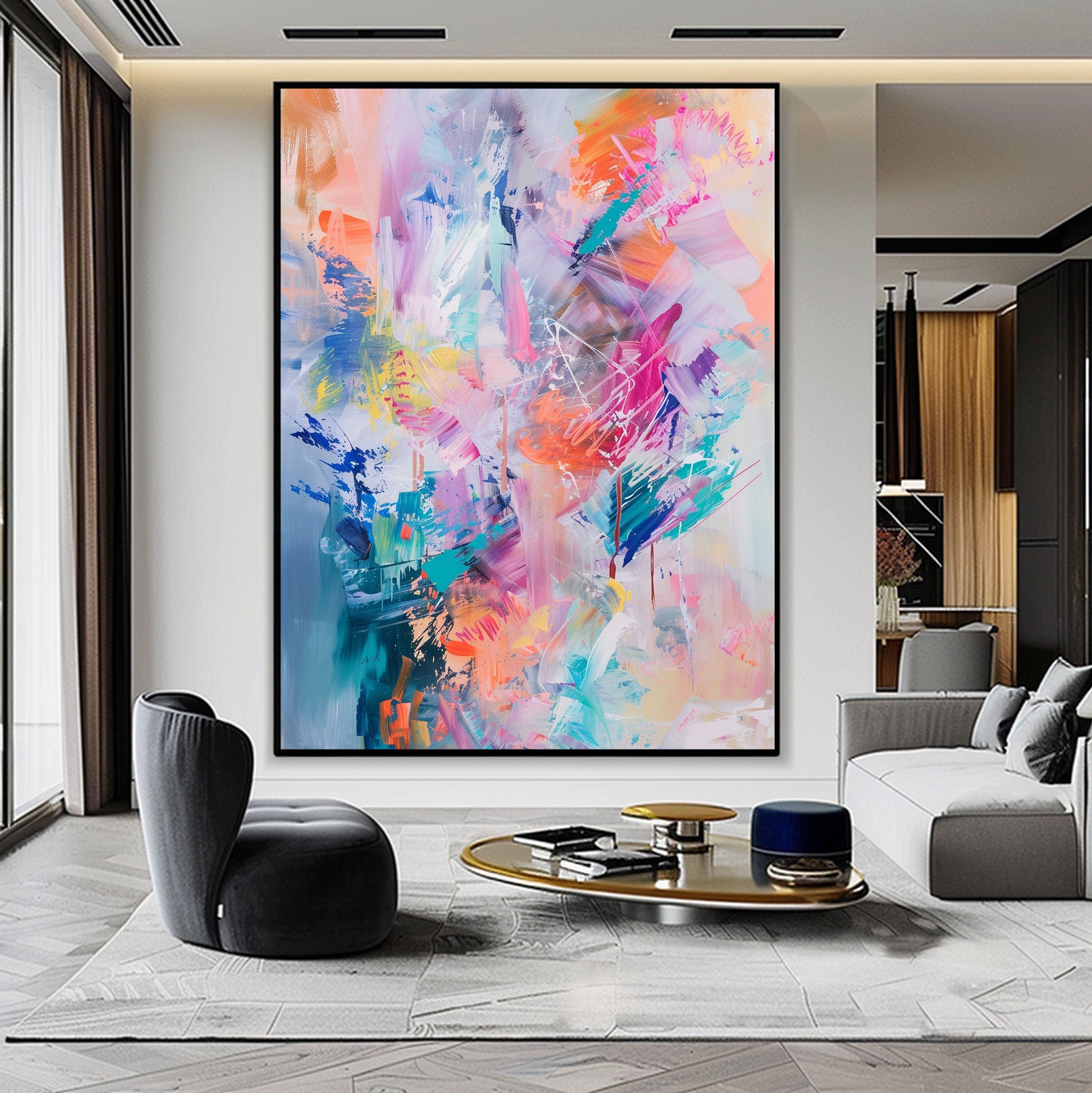 Abstract Painting, Digital Download, Large Abstract Print, Abstract ...