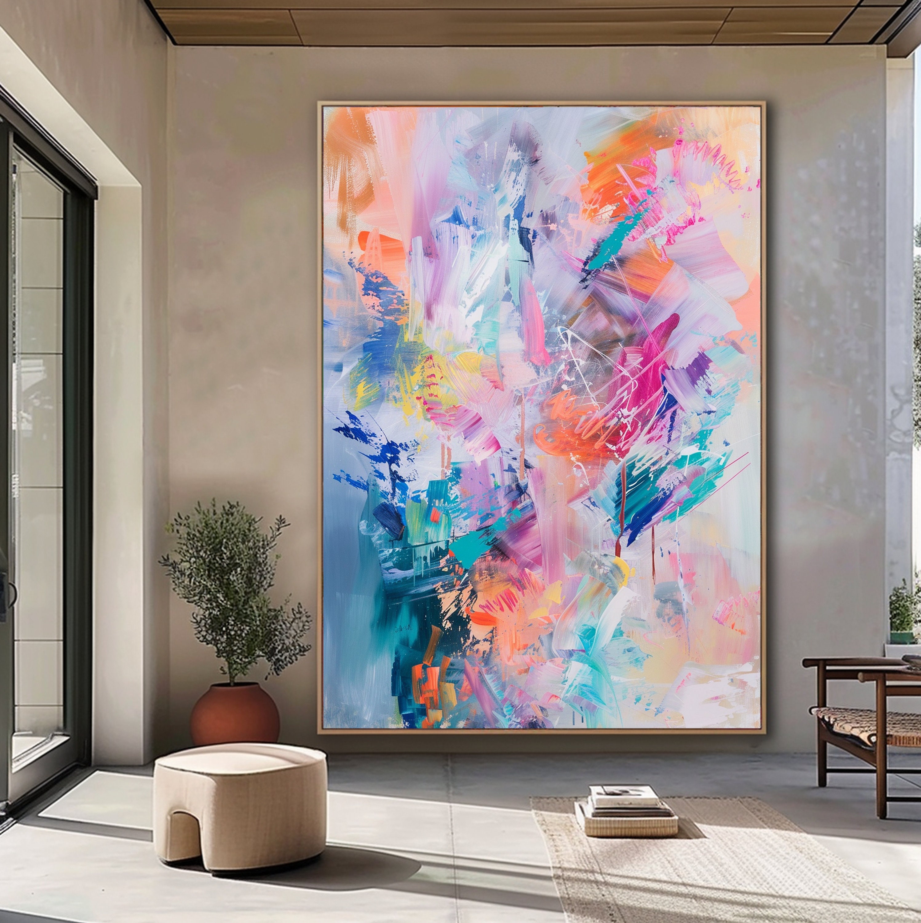 Abstract Painting, Digital Download, Large Abstract Print, Abstract ...