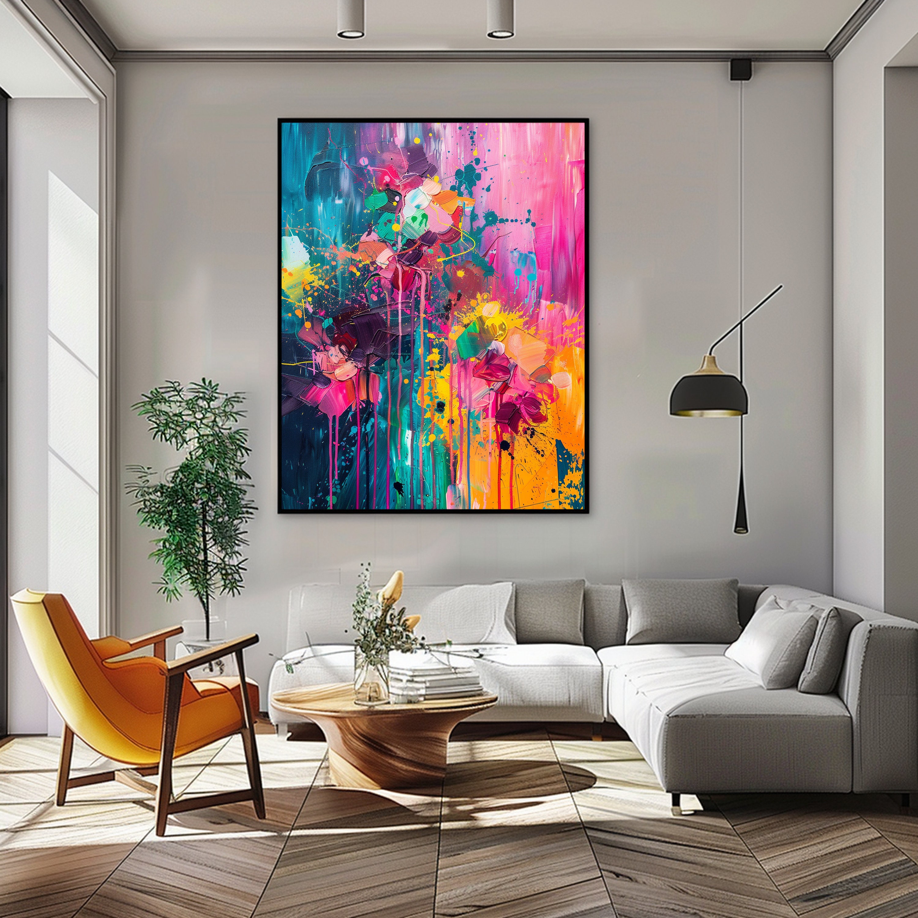 Abstract Painting, Digital Download, Large Abstract Print, Abstract ...