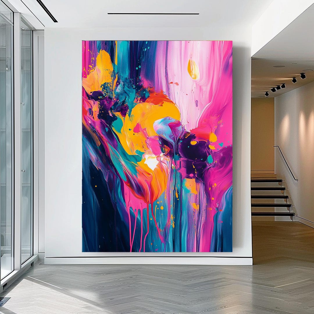 Abstract Painting Colorful Wall Art Abstract Art Print Abstract Wall ...