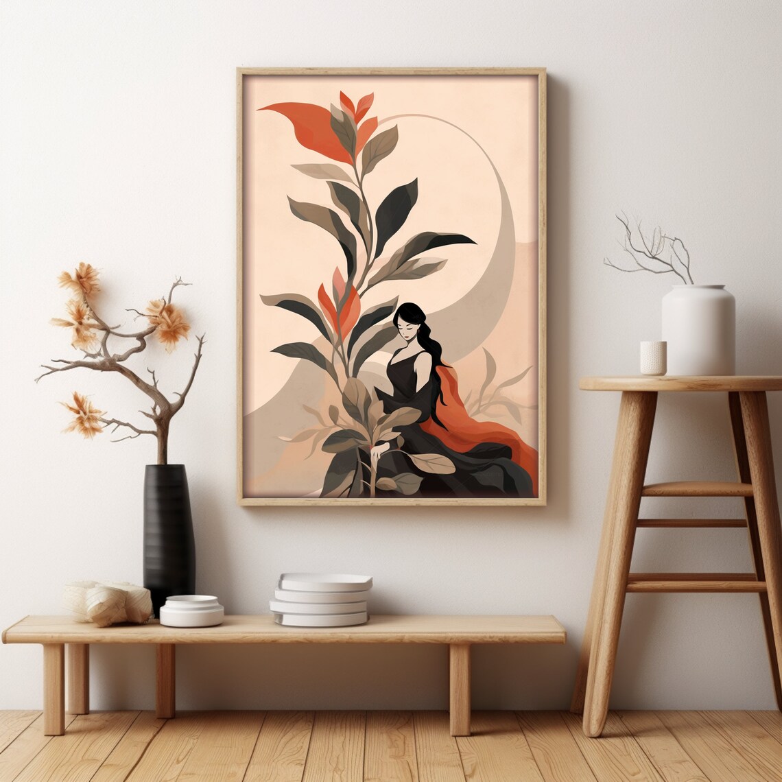 Japandi Wall Art Printable, Set of 3 Japandi Wall Art Print, Japandi ...