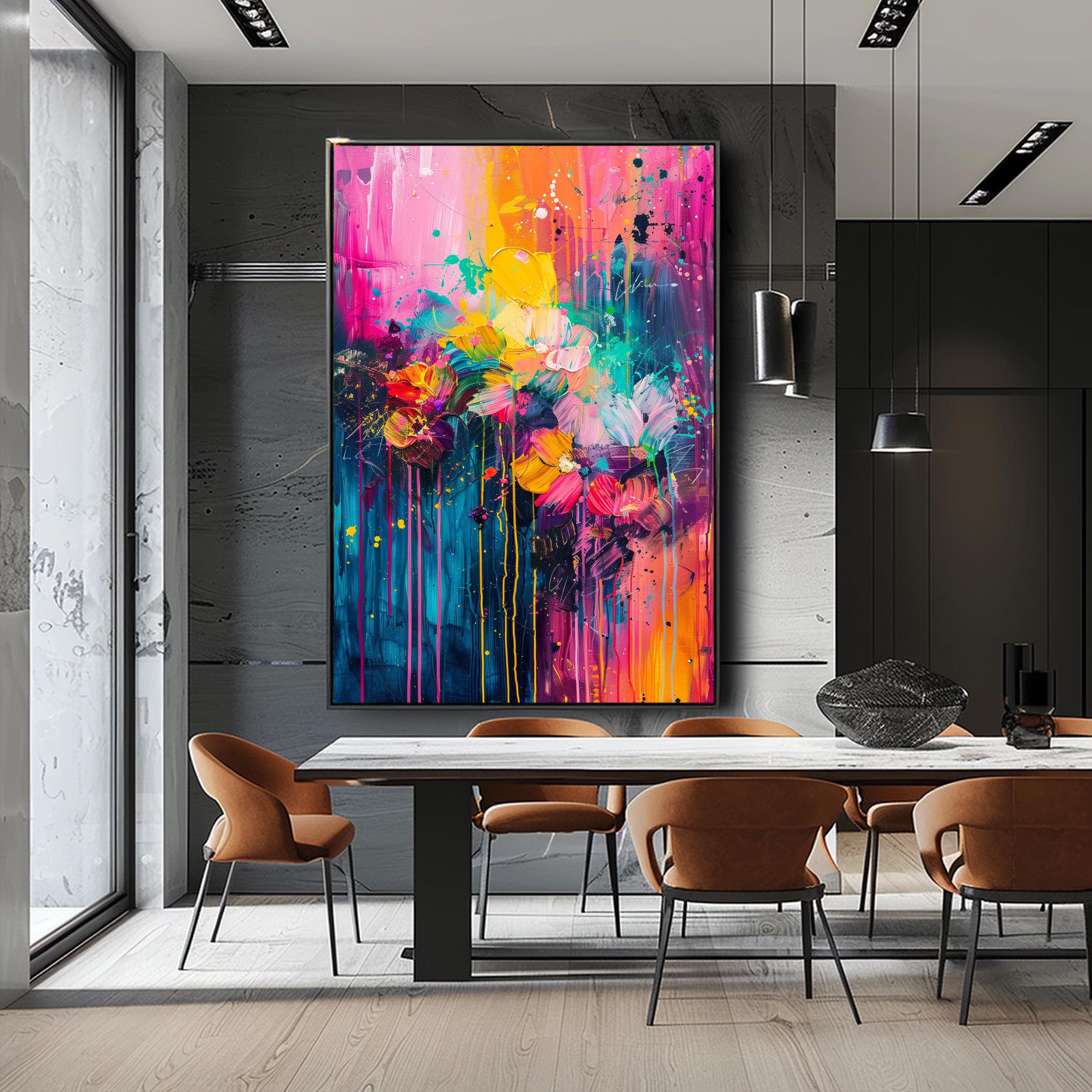Abstract Painting Colorful Wall Art Abstract Art Print Abstract Wall ...