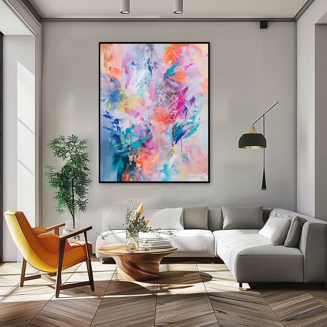 Abstract Painting, Digital Download, Large Abstract Print, Abstract ...