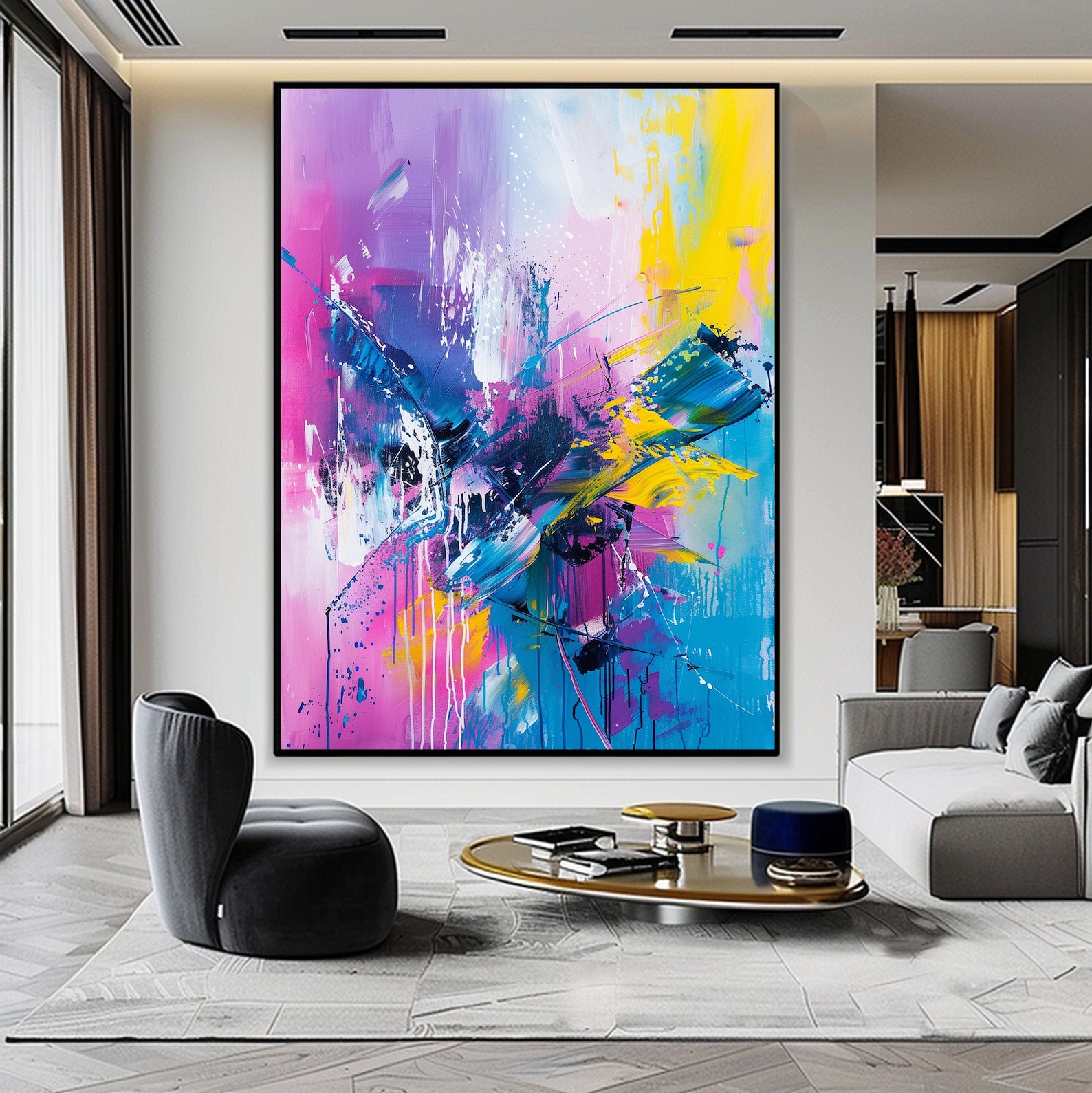 Abstract Painting, Digital Download, Large Abstract Print, Abstract ...