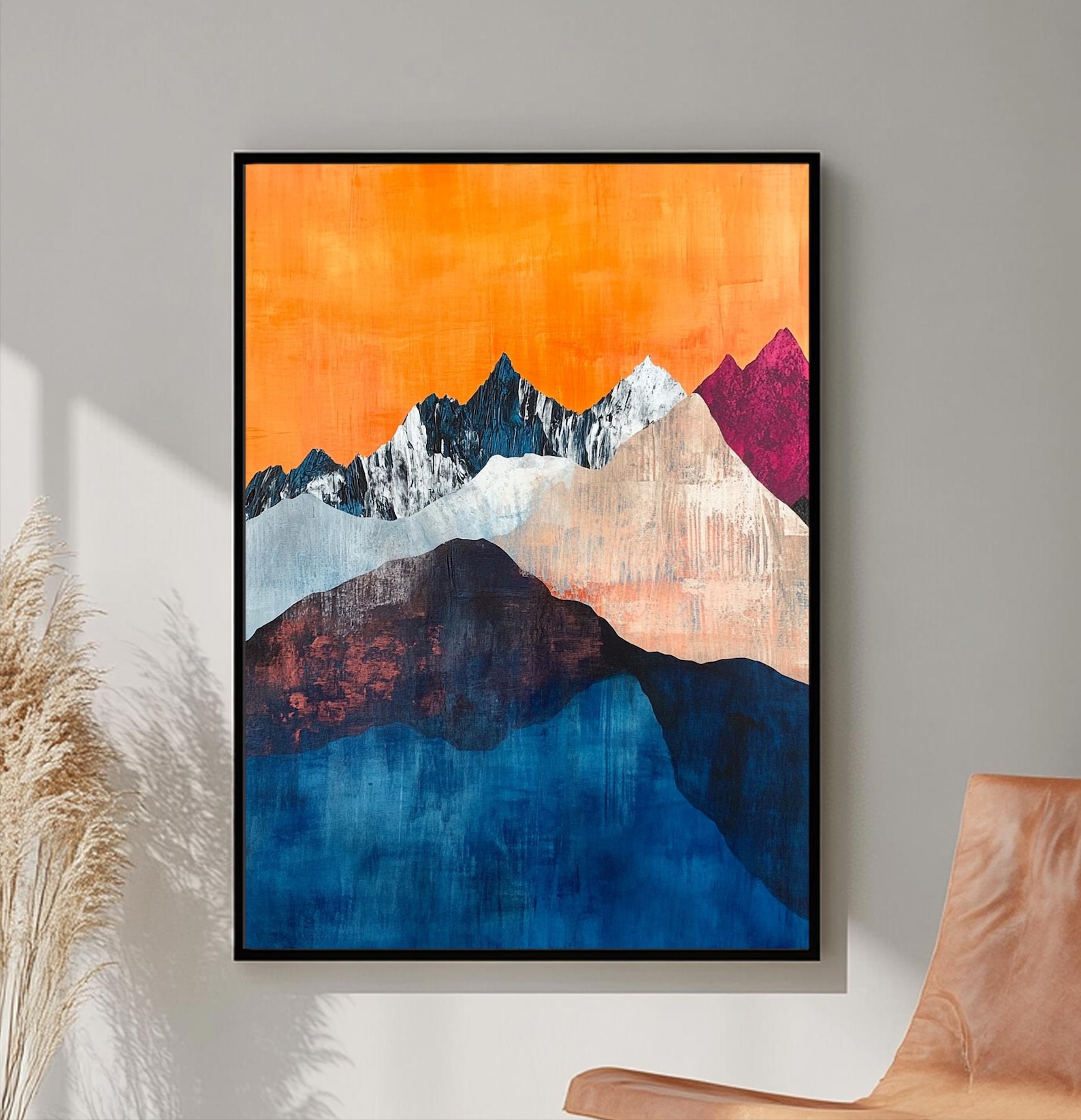 Abstract Mountain Print Modern Abstract Landscape Print Mountain ...