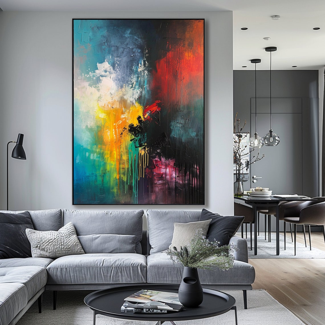 Abstract Painting, Digital Download, Large Abstract Print, Abstract ...