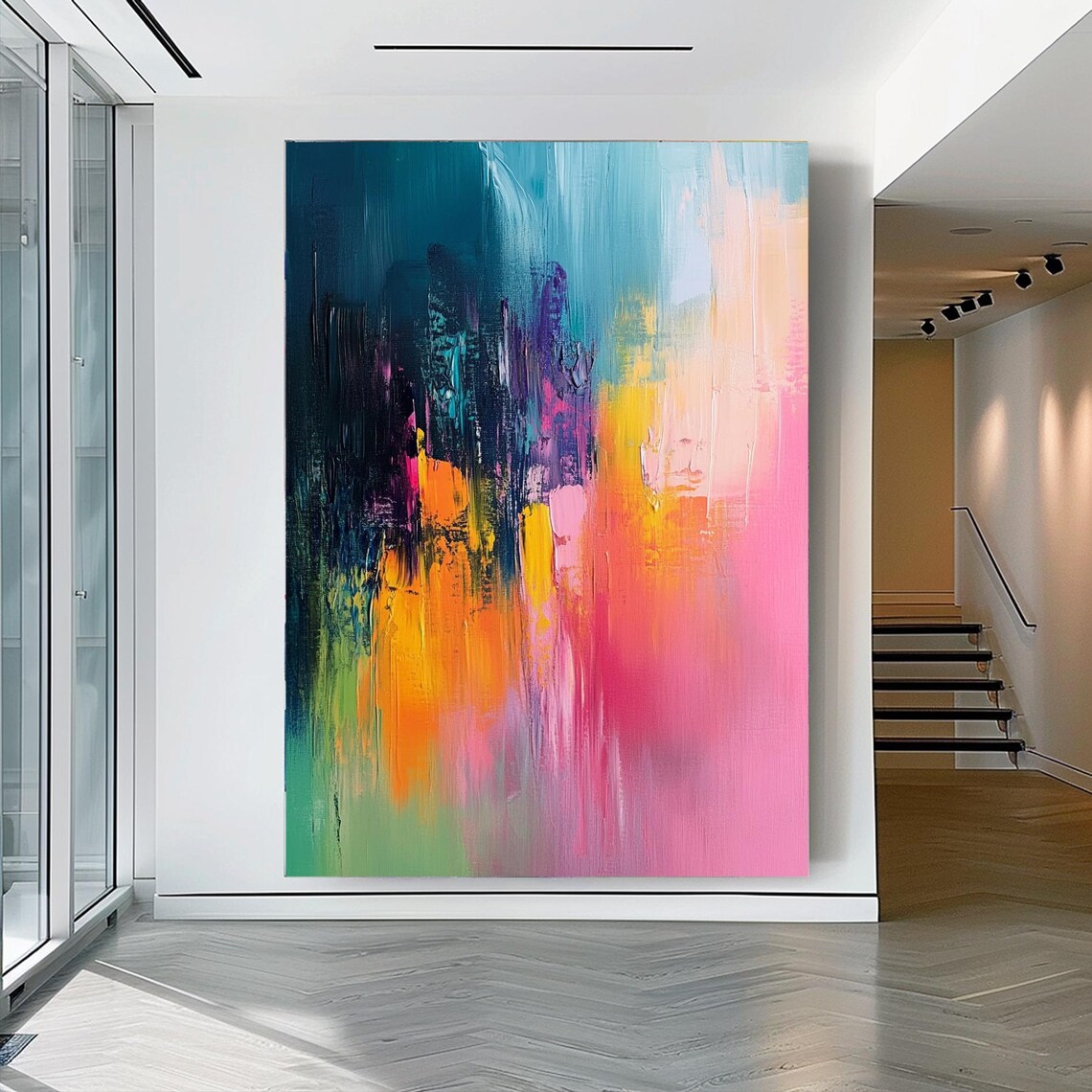 Abstract Painting Colorful Wall Art Abstract Art Print Abstract Wall ...