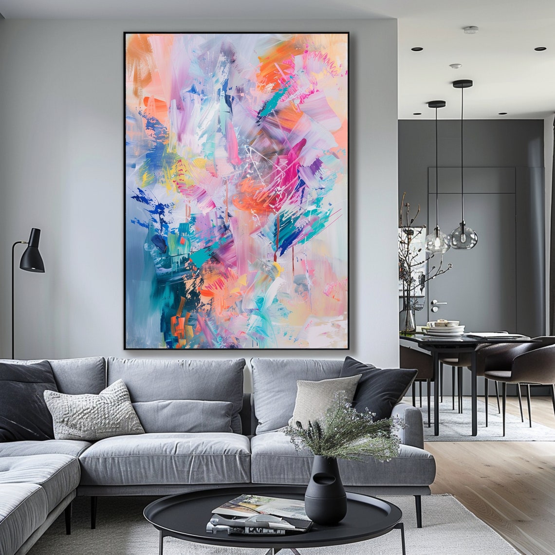 Abstract Painting, Digital Download, Large Abstract Print, Abstract ...
