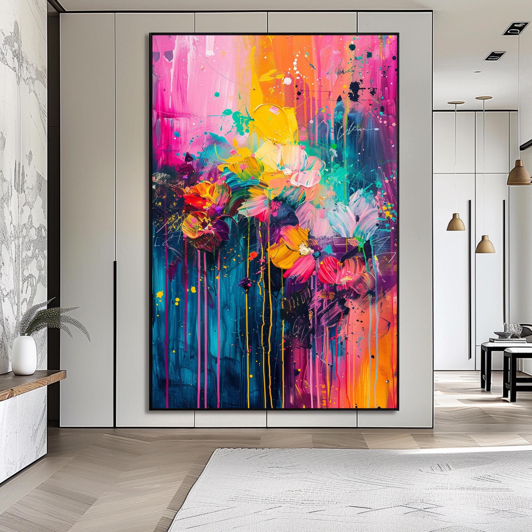 Abstract Painting Colorful Wall Art Abstract Art Print Abstract Wall ...