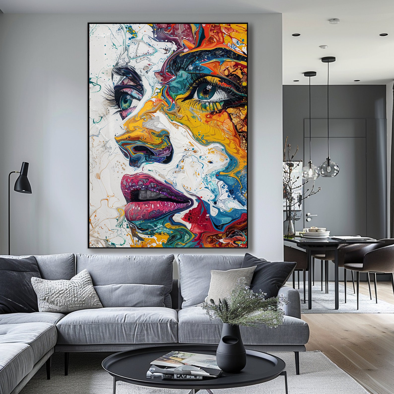 Abstract Painting, Digital Download, Large Abstract Print, Abstract ...