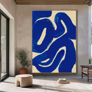 Blue Abstract Art Print, Minimalist Modern Wall Decor (digital Download ...