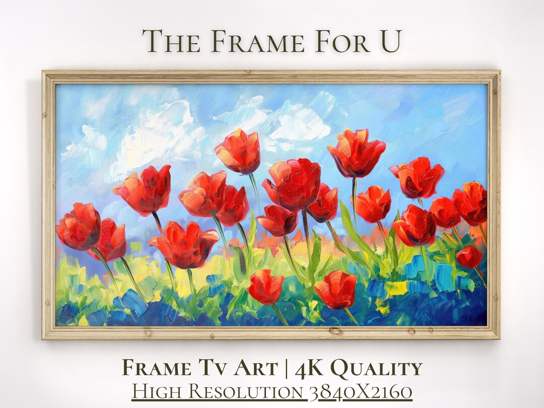 Frame Tv Spring Art, Vibrant Floral Art, Tulip Easter Art for Frame Tv ...