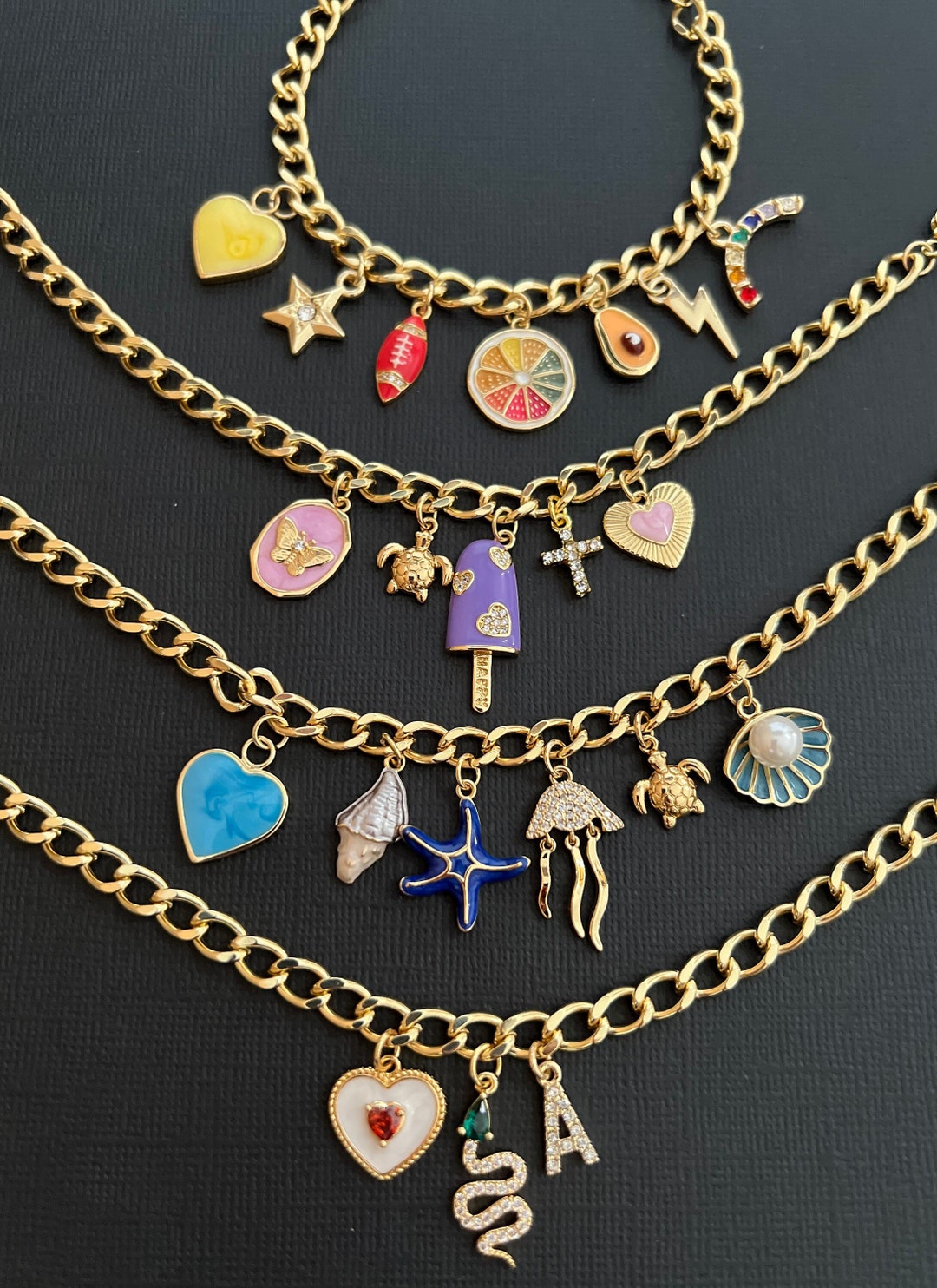 Build Your Own Custom Charms Bracelet Design Your Braceletcustomizable ...
