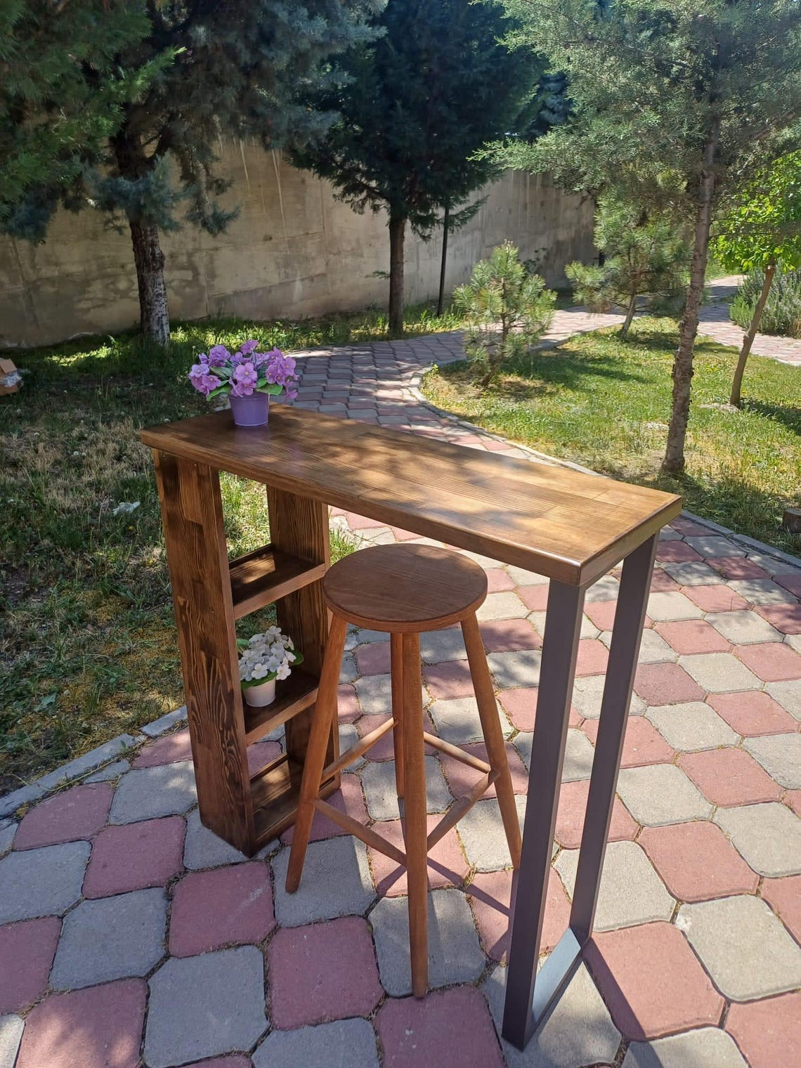Wooden Bar Table, Natural Wooden Table, Solid Wood Table, Bar Table ...