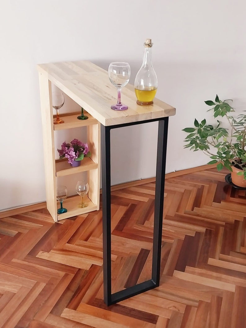 Wooden Bar Table, Natural Wooden Table, Solid Wood Table, Bar Table ...