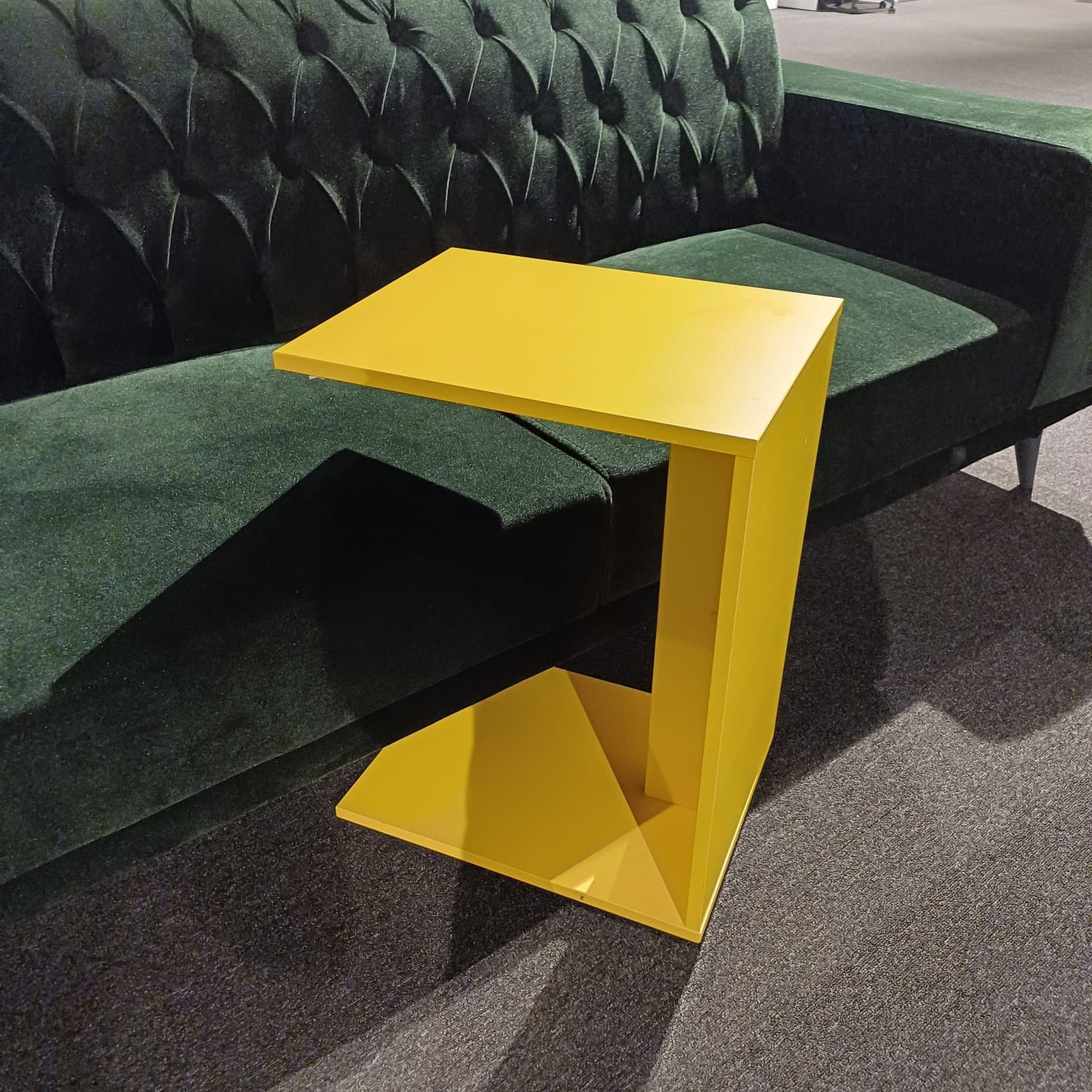 Colorful C-shaped Coffee Table: Wheeled MDF Wood Desk - Etsy