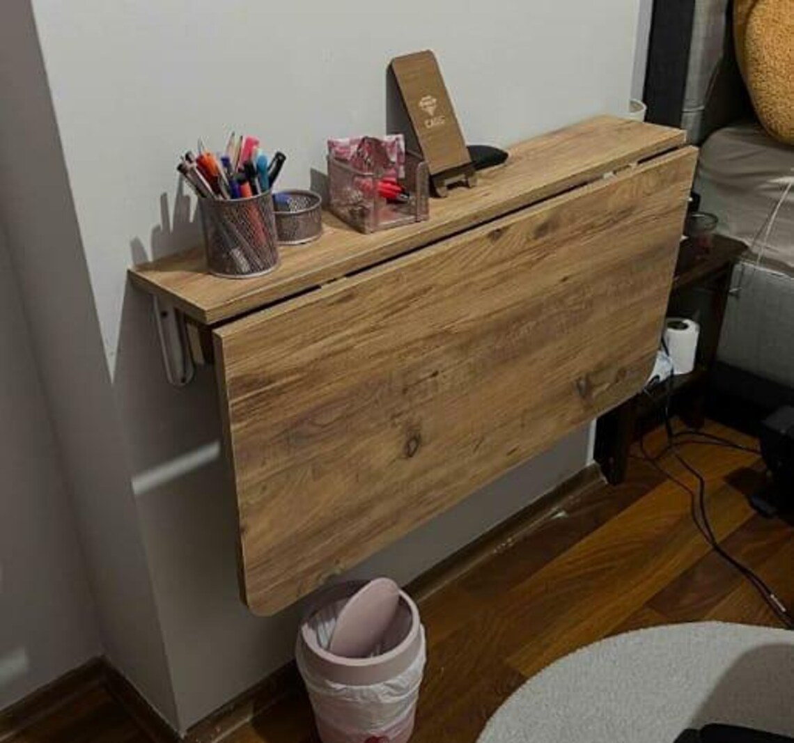 Wooden Murphy Table, Kitchen Wall Folding Table, Kitchen Folding Table ...