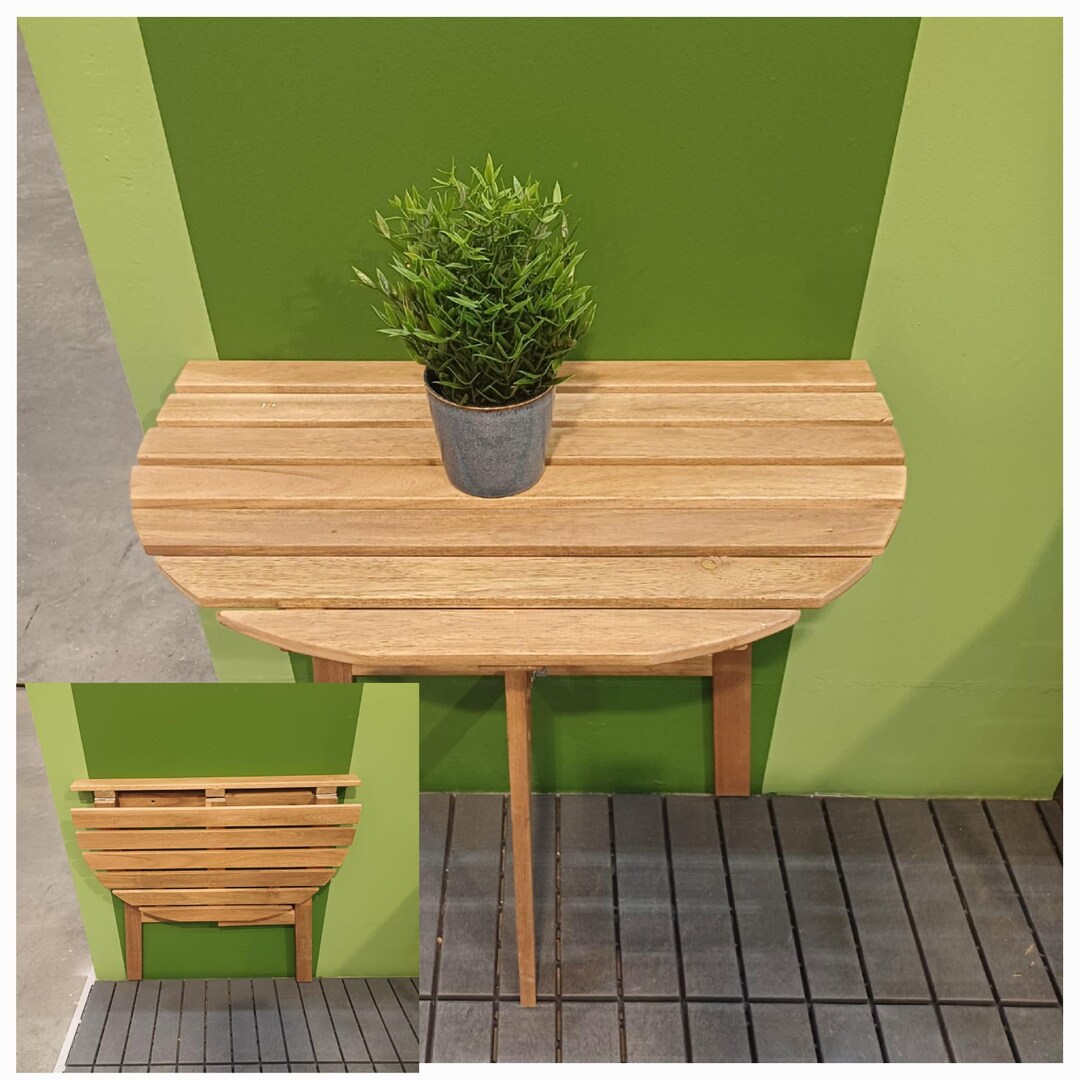 Small Half Round Table, Garden Table, Folding Table, Patio Table, Small ...