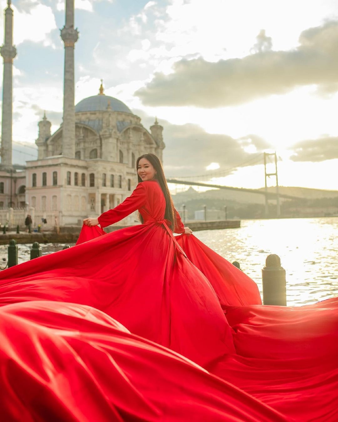 Full Sleeve Long Dress Flowy Long Train Personalize Dress Long Train ...