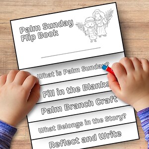 Printable Palm Sunday Flip Book: Fun Activity for Kids, DIY Holy Week ...