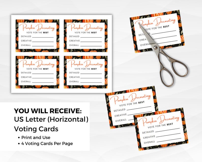Ultimate Pumpkin Contest Kit: Printable Ballots & Certificates ...