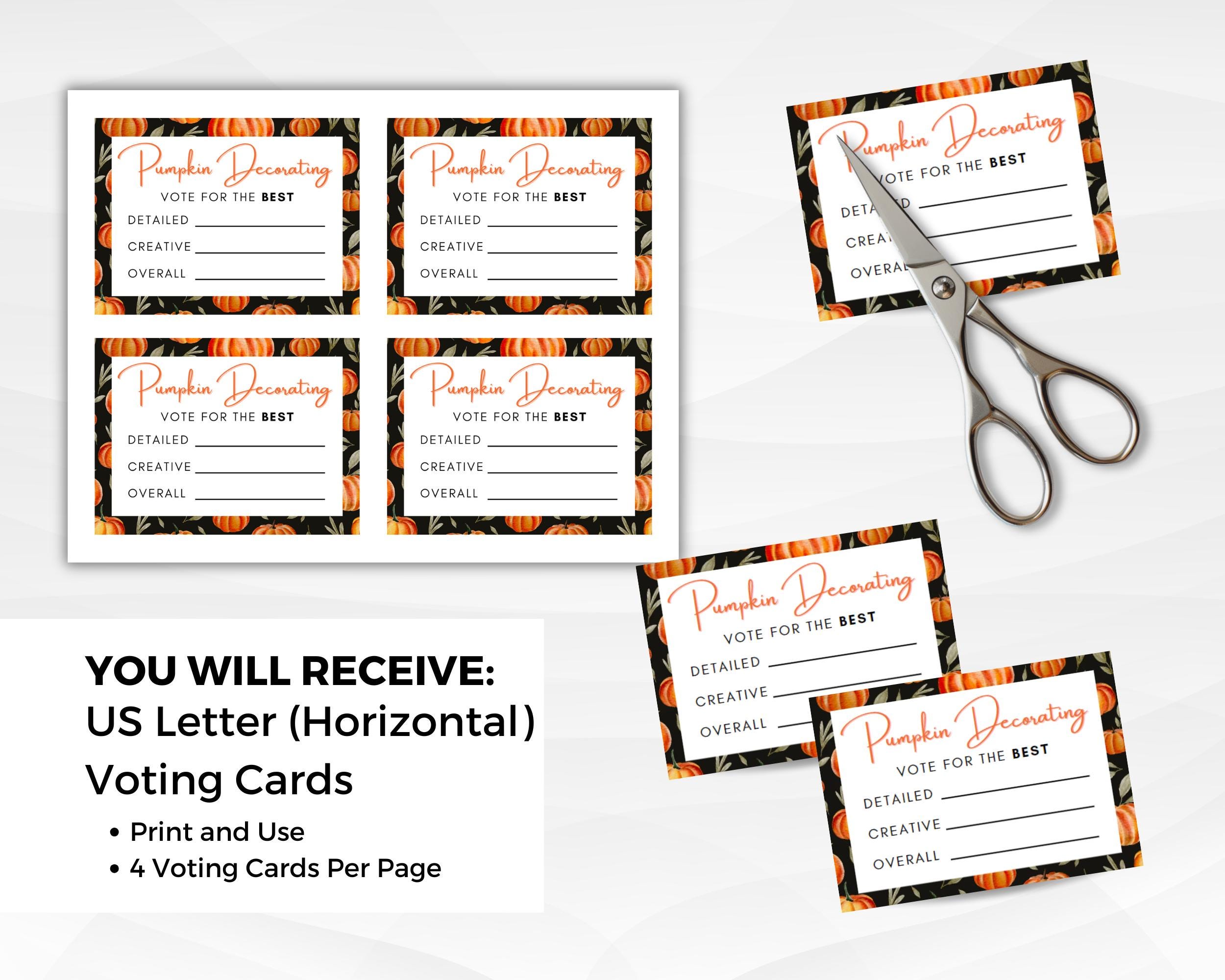 Ultimate Pumpkin Contest Kit: Printable Ballots & Certificates ...