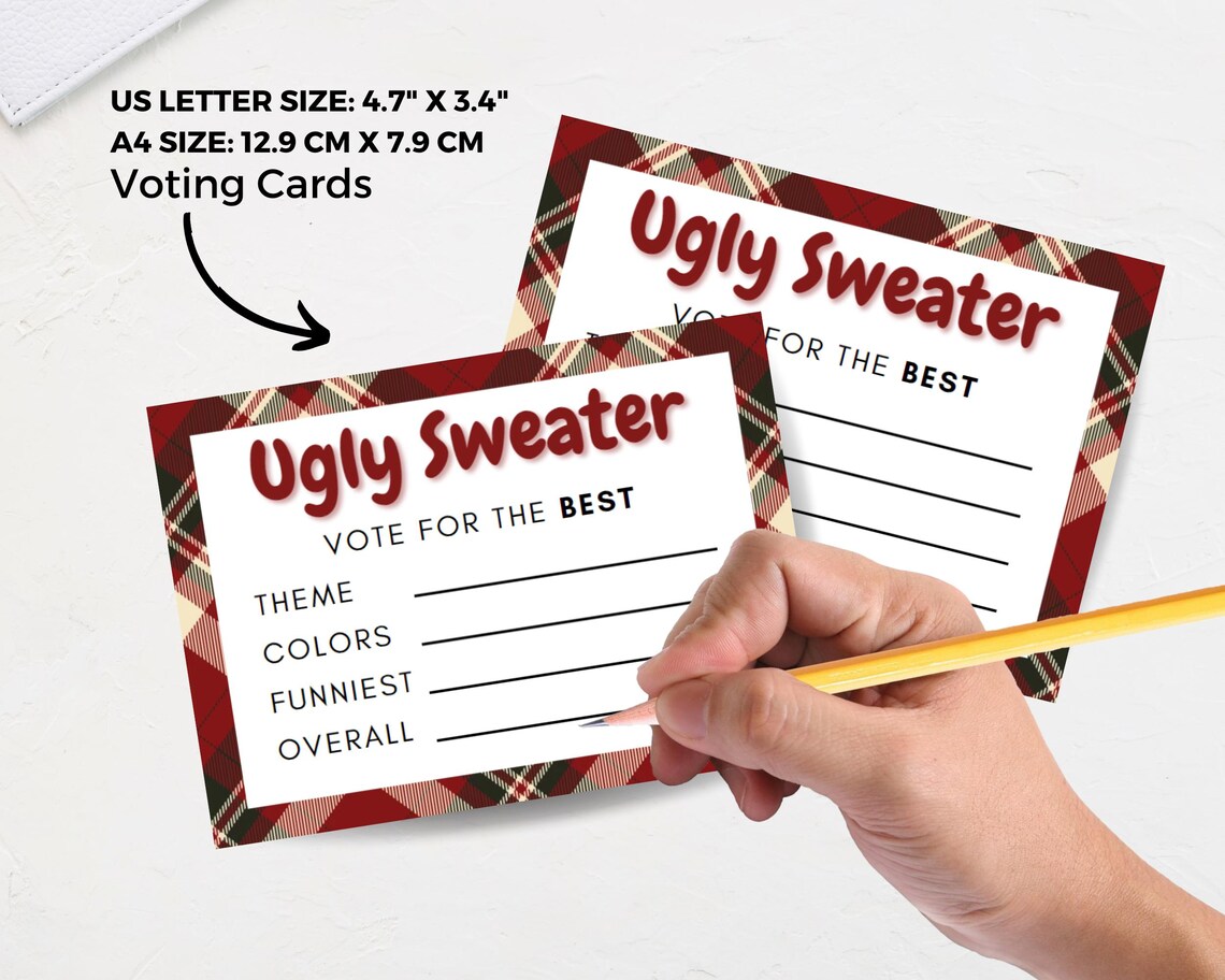 Ugly Sweater Contest Essentials - Printable Ballots & Awards ...