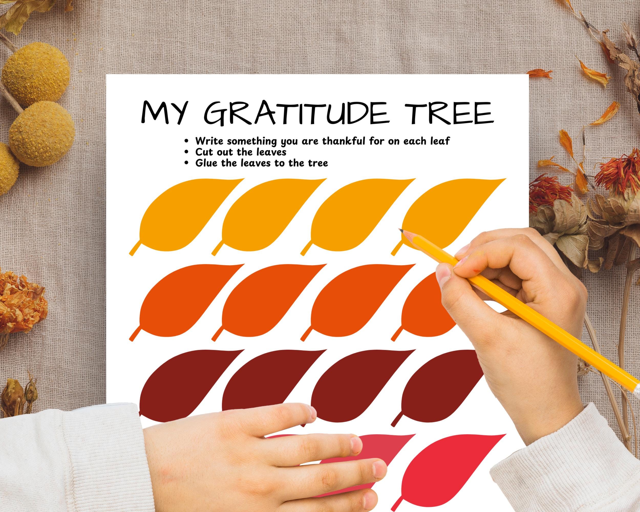 My Gratitude Tree Activity Printable, Gratitude Tree Craft Kit for Kids ...