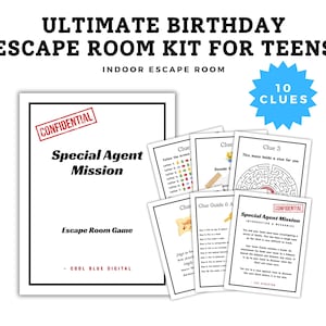 Secret Agent Escape Room Teen - Etsy