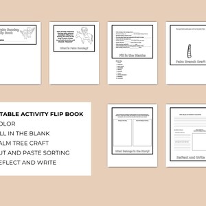 Printable Palm Sunday Flip Book: Fun Activity for Kids, DIY Holy Week ...