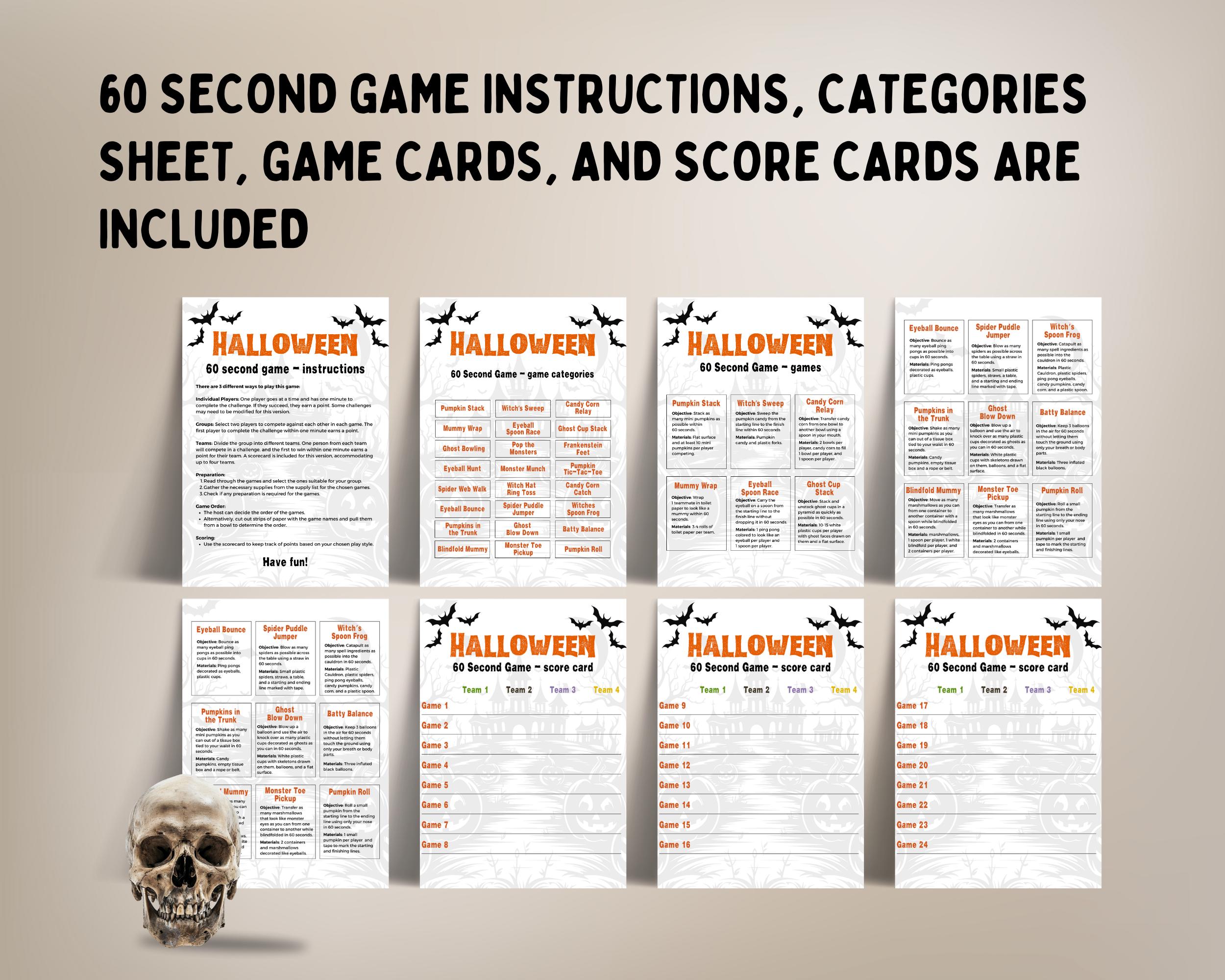 Spooky Fun for Teens - Halloween Games Bundle, Printable Halloween ...