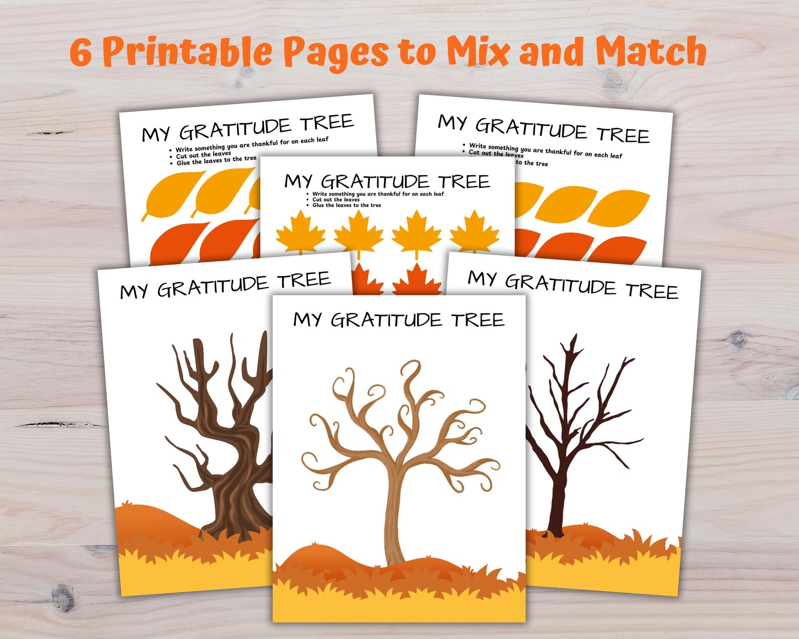 My Gratitude Tree Activity Printable, Gratitude Tree Craft Kit for Kids ...