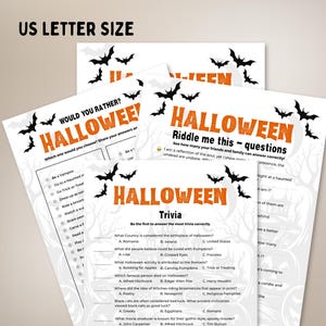 Spooky Halloween Riddles and Jokes Printable Set for Teens, Printable ...