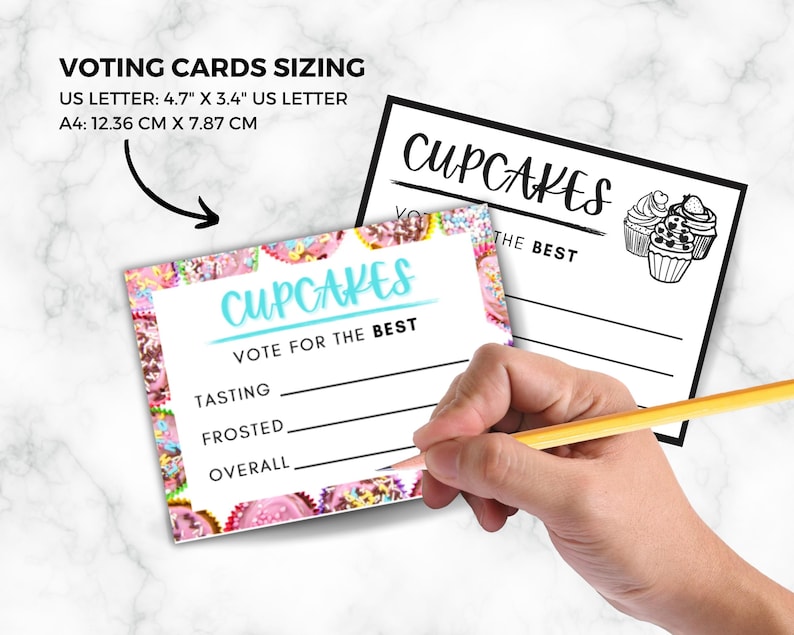 Cupcake Contest Printable Template Kit | Bake-off Ballots ...