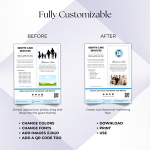Respite Care Flyer Template, Customizable Respite Care Tear off Flyer ...