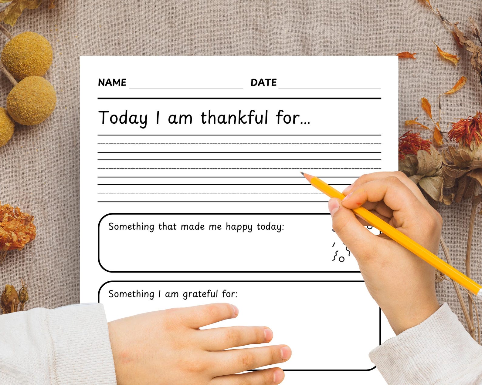 Printable Daily Gratitude Journal for Kids - Easy and Engaging! Kid ...