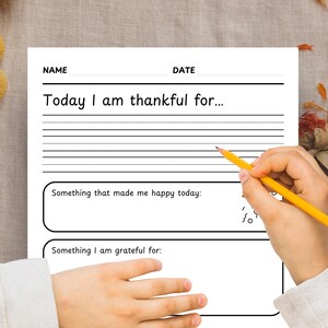 Printable Daily Gratitude Journal for Kids - Easy and Engaging! Kid ...