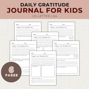 Printable Daily Gratitude Journal for Kids - Easy and Engaging! Kid ...