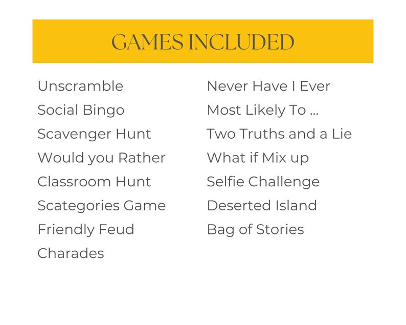 Fun School Game Bundle Teen Edition - Social Activities and ...