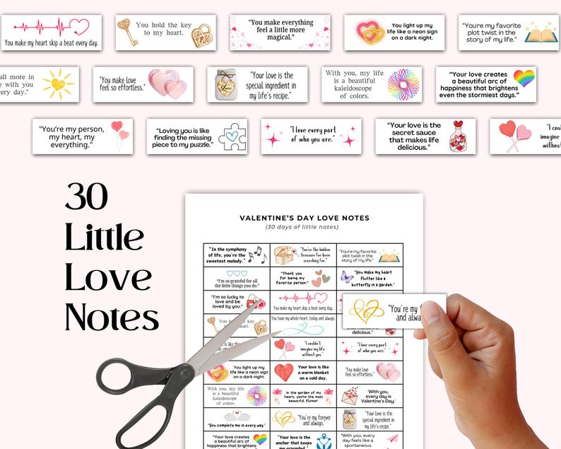 Heartfelt Declarations: Printable Love Notes for Couples - 30 Days of ...