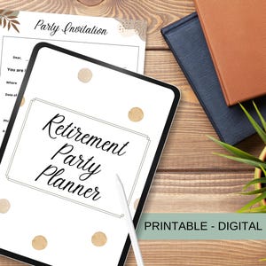 Retirement Party Planner Printable Kit - Celebration Organization Tools ...