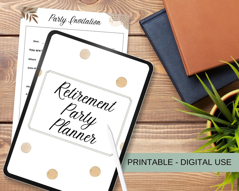 Retirement Party Planner Printable Kit - Celebration Organization Tools ...
