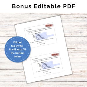 DIY Printable Special Agent Birthday Party Invitations - Detective ...