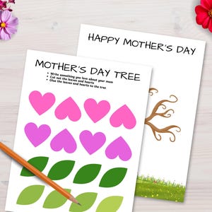 Mother's Day Printable Tree Craft - Fun DIY Activity, Customizable ...