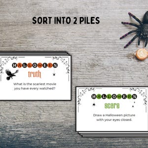 Spooky Halloween Game: Printable Truth or Scare, Printable Halloween ...