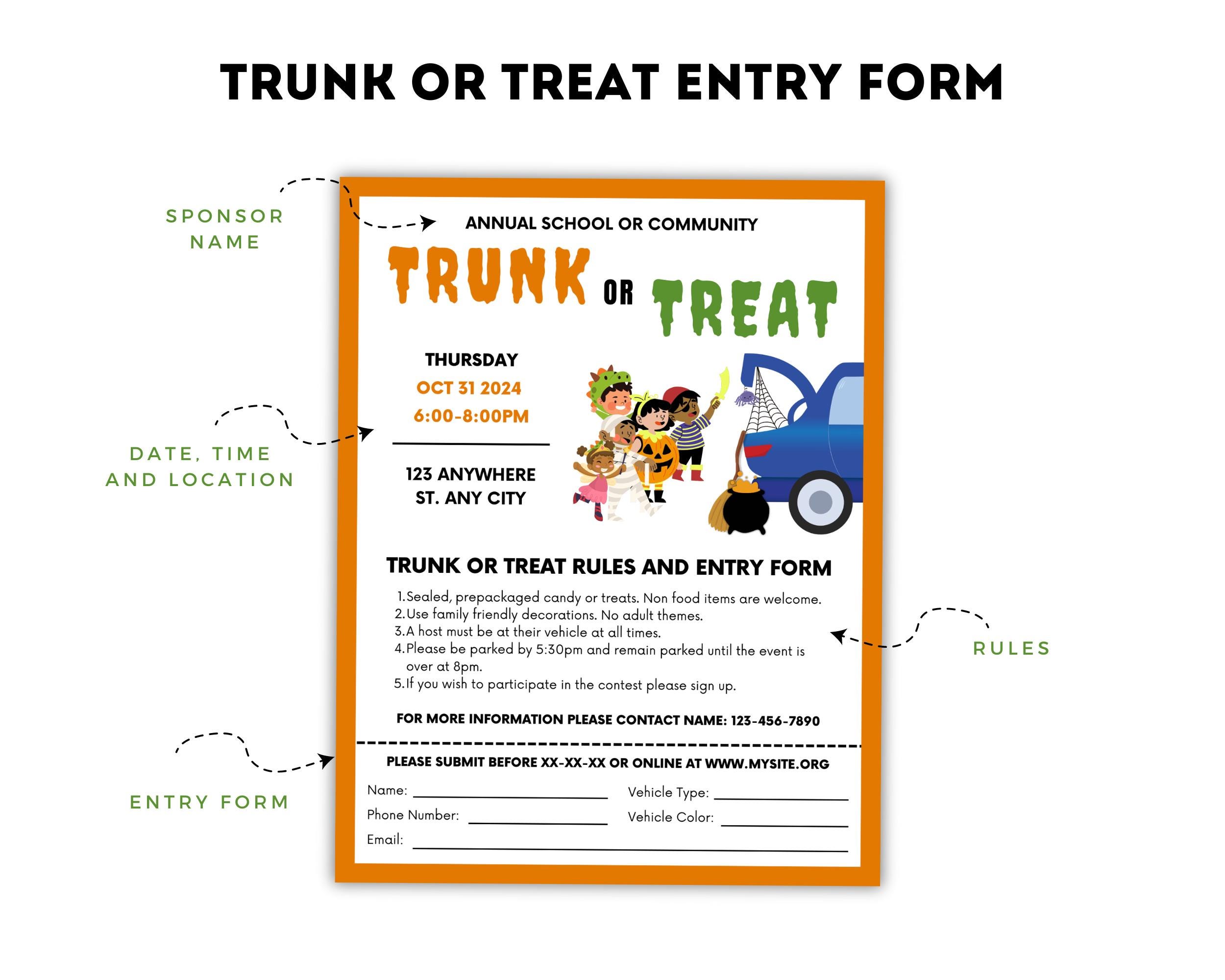 Halloween Party Printable Pack: Invitation and Entry Form Templates ...